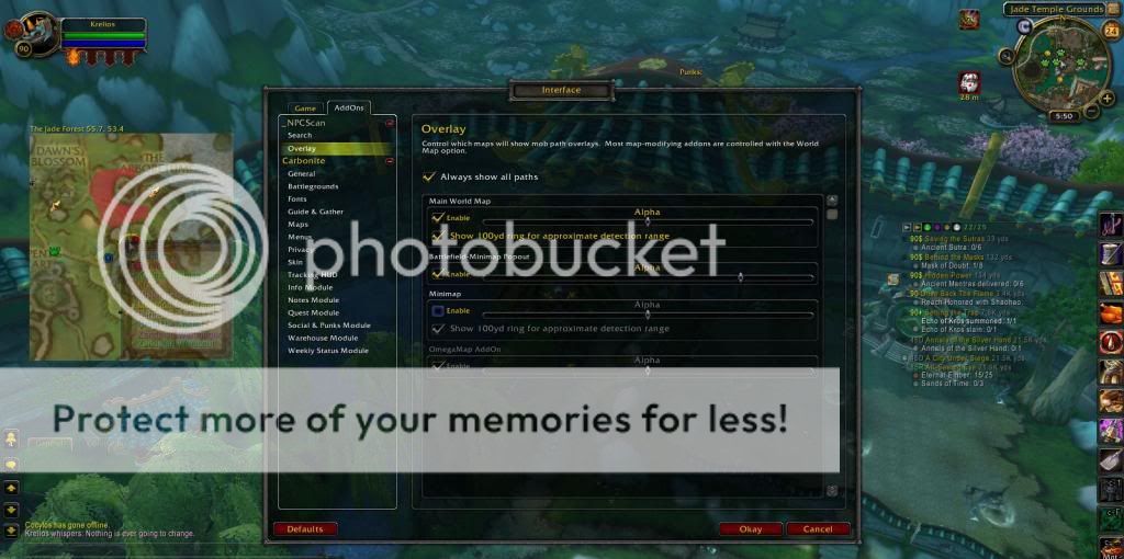 Carbonite Minimap showing NPCScan.Overlay things... - WoWInterface