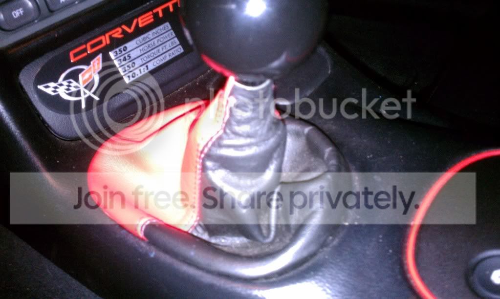 FS: Two tone leather shift boot (torch red/black) - CorvetteForum ...